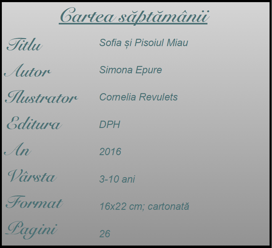 Poezii pentru copii – Sofia și pisoiul Miau – carrusel